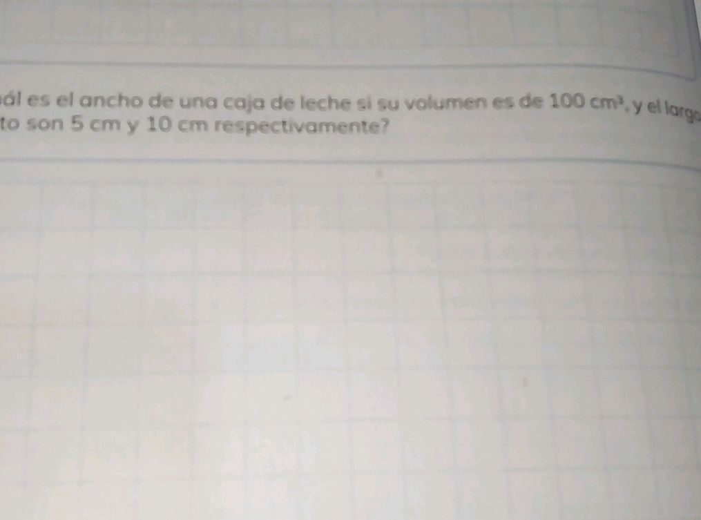¿Cuál es el ancho de una caja de leche si su | StudyX