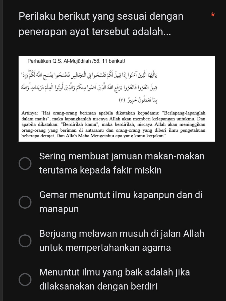 Perilaku berikut yang sesuai dengan | StudyX