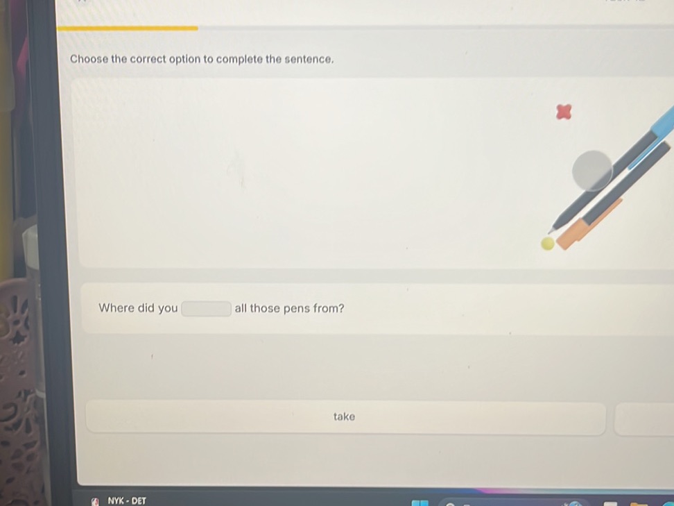 Choose the correct option to complete the | StudyX