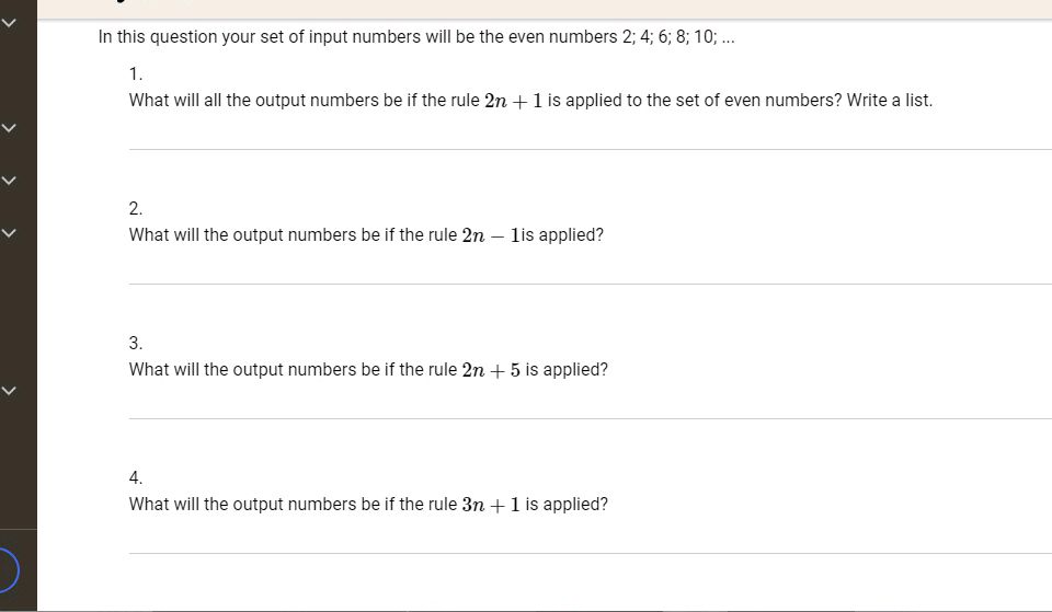 In this question your set of input numbers | StudyX