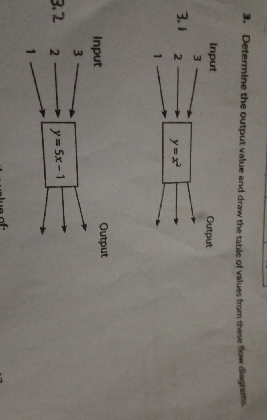 3. Determine the output value and draw the | StudyX