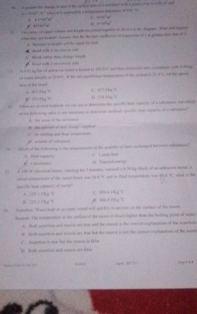 11. Two strips of equal volume and length | StudyX
