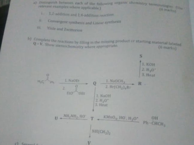 a) Distinguish between each of the following | StudyX