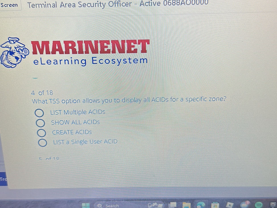 What TSS option allows you to display all | StudyX