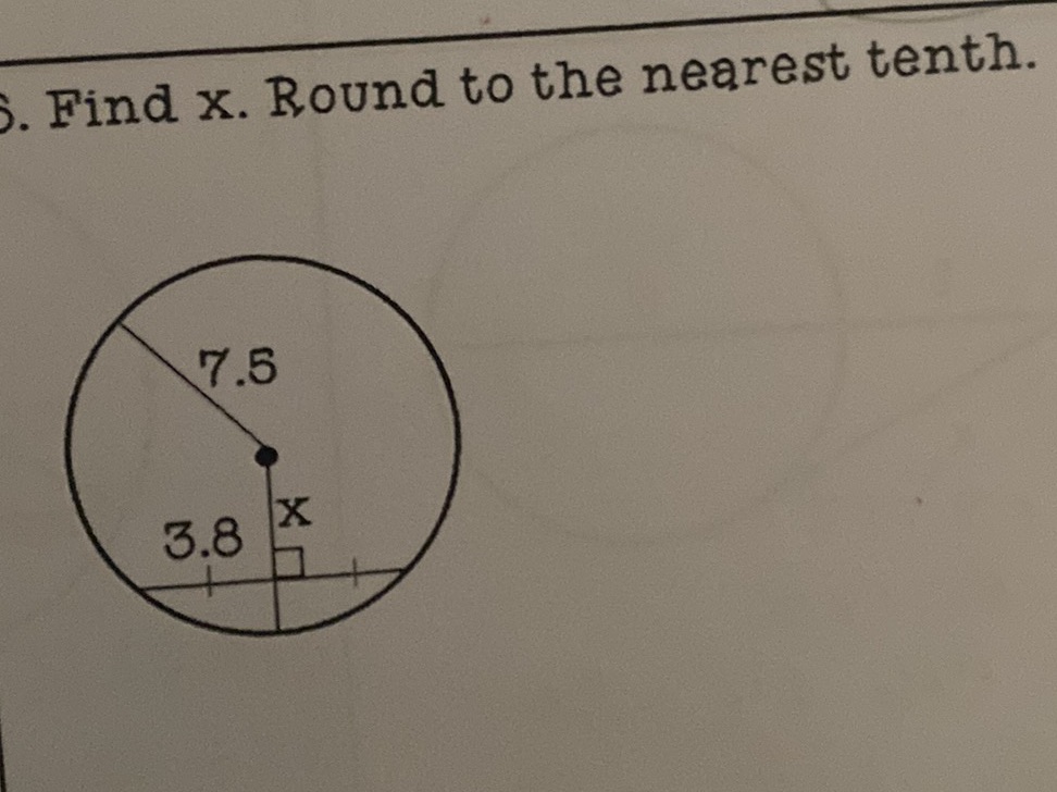 Find x. Round to the nearest tenth. $ | StudyX