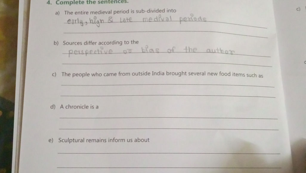 4. Complete the sentences. a) The entire | StudyX