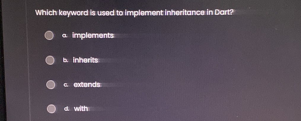 Which keyword is used to implement | StudyX