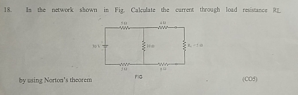 18. In the network shown in Fig. Calculate | StudyX