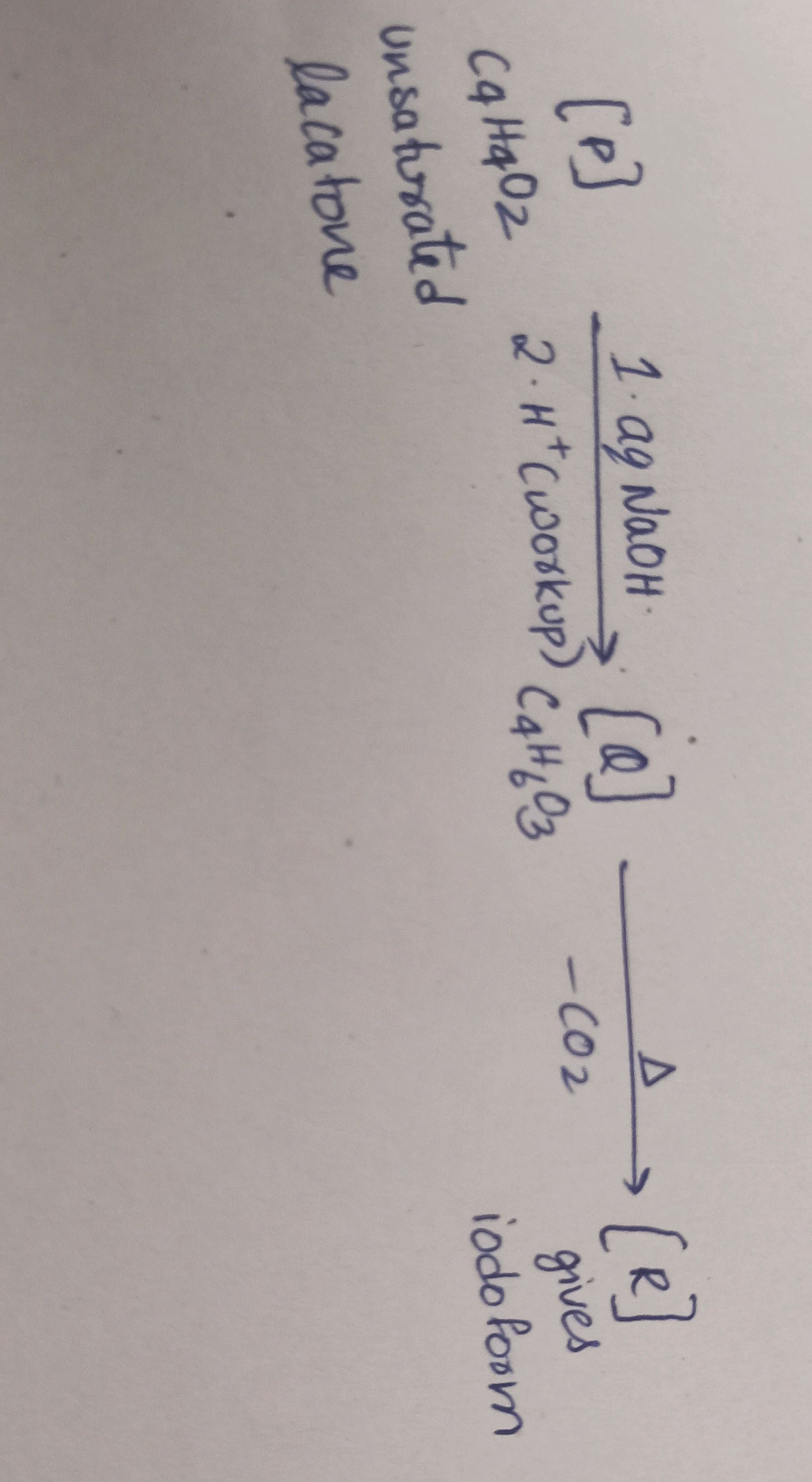 [P] C4H4O2 (unsaturated lactone) -> 1. aq | StudyX