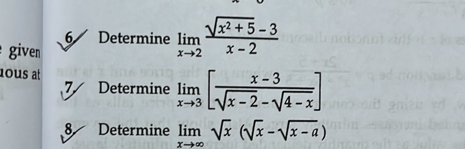 6 Determine $_{x 2} { {x^2+5}-3}{x-2}$ 7 | StudyX