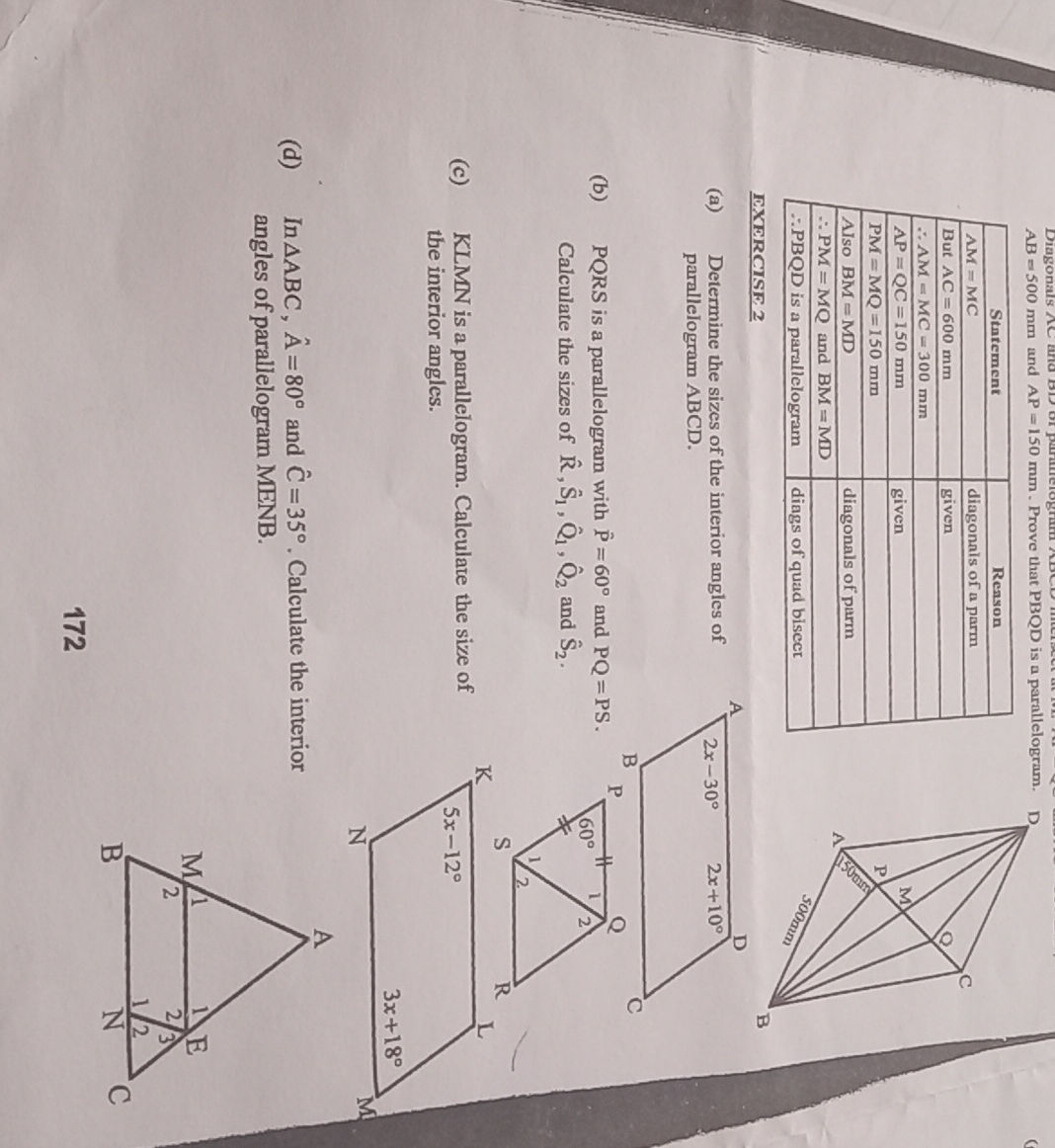 Determine the sizes of the interior angles | StudyX