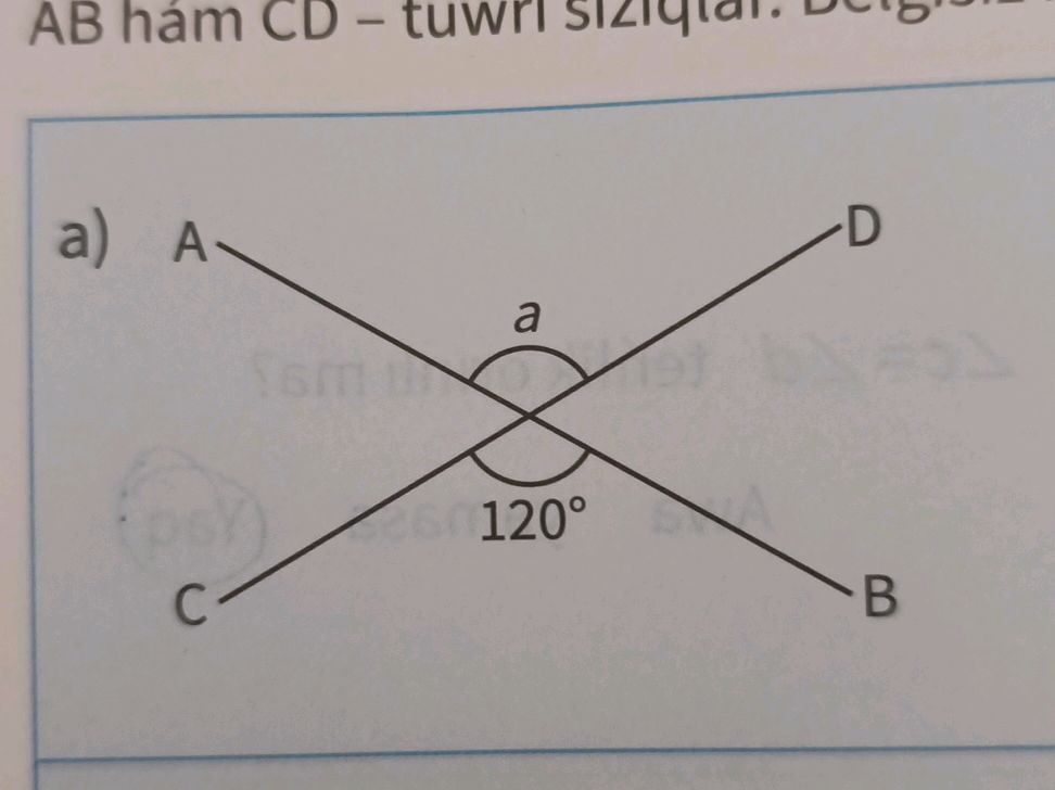 a) The image shows two intersecting lines. | StudyX