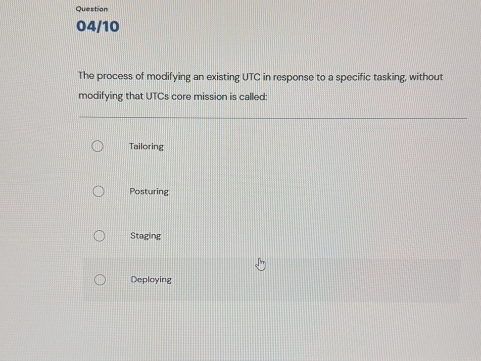 The process of modifying an existing UTC in | StudyX