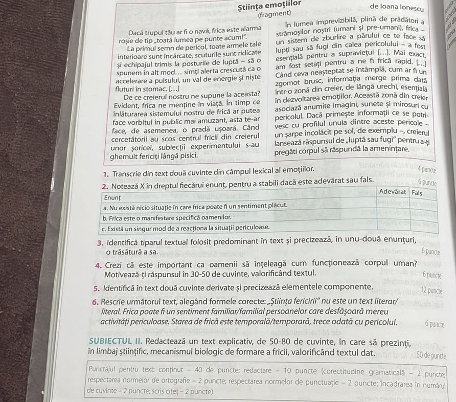 1. Transcrie din text două cuvinte din | StudyX