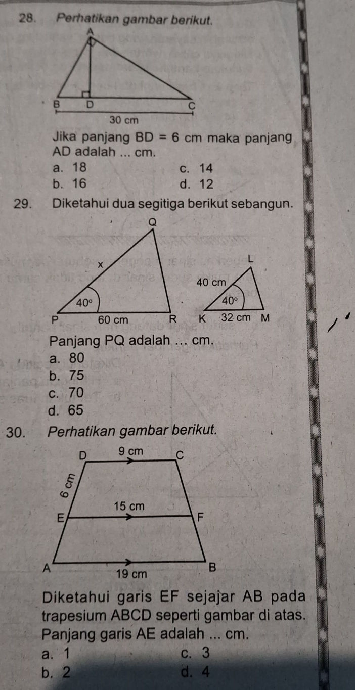 28. Perhatikan gambar berikut. ``` A | | StudyX