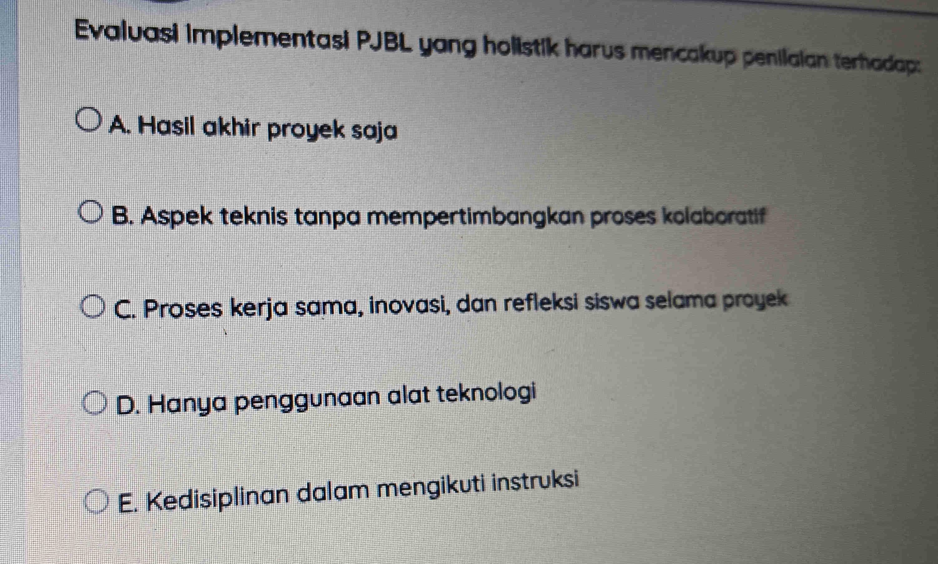 Evaluasi Implementasi PJBL yang holistik | StudyX