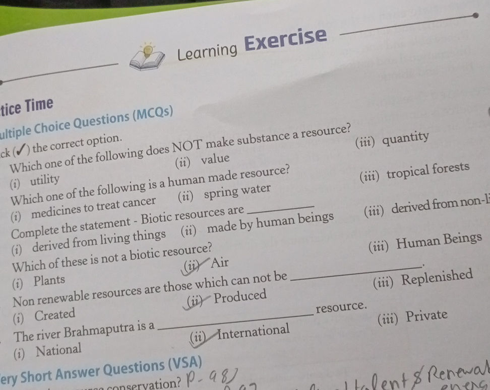 Multiple Choice Questions (MCQs) Check ( ) | StudyX