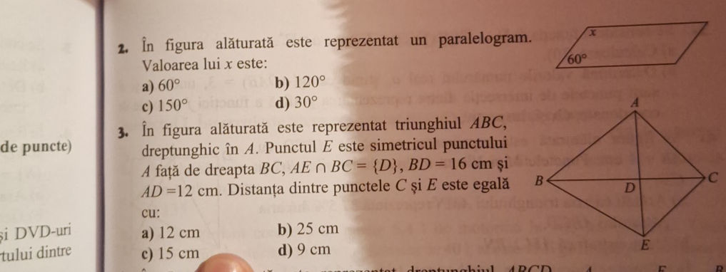 2. În figura alăturată este reprezentat un | StudyX
