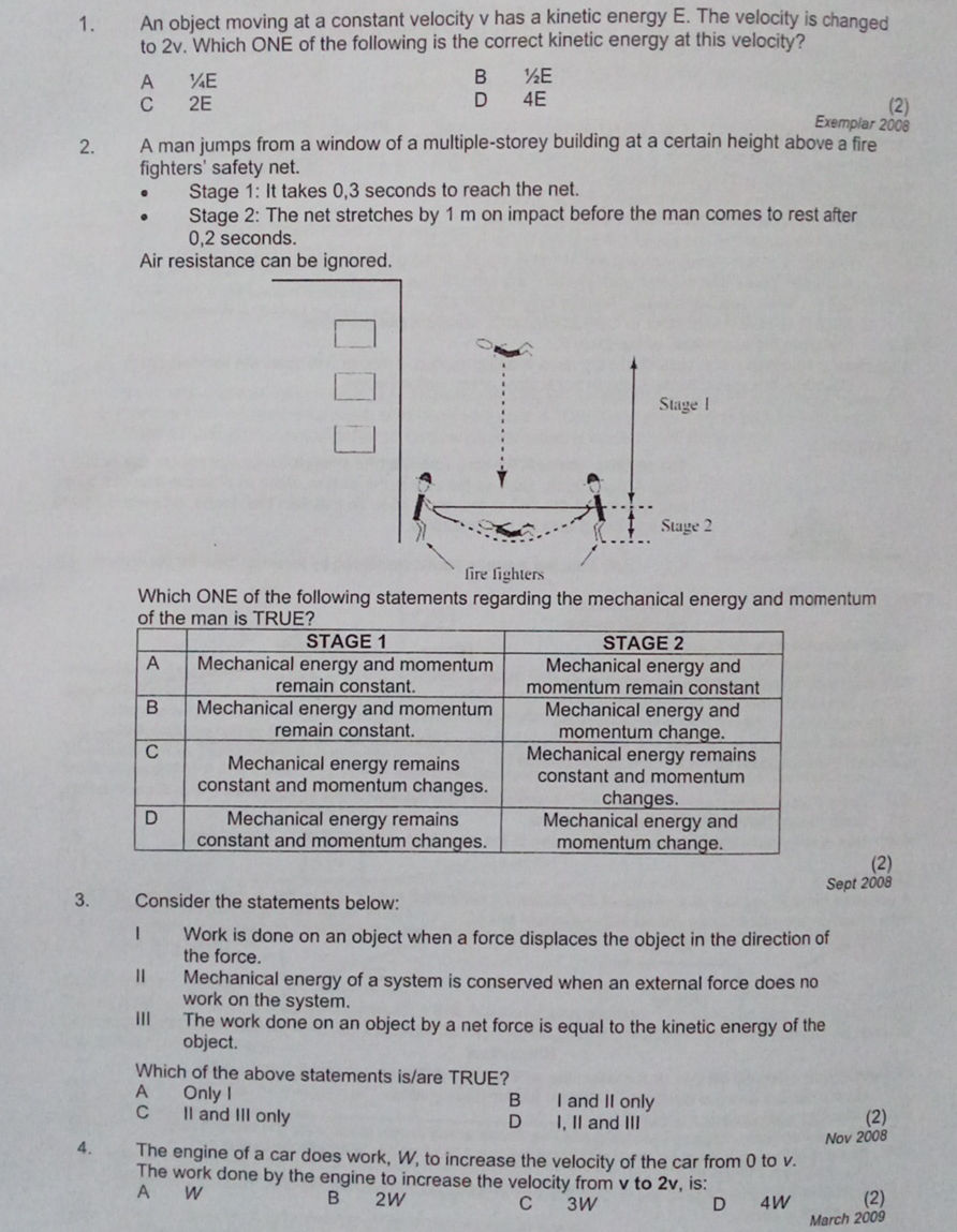 1. An object moving at a constant velocity v | StudyX