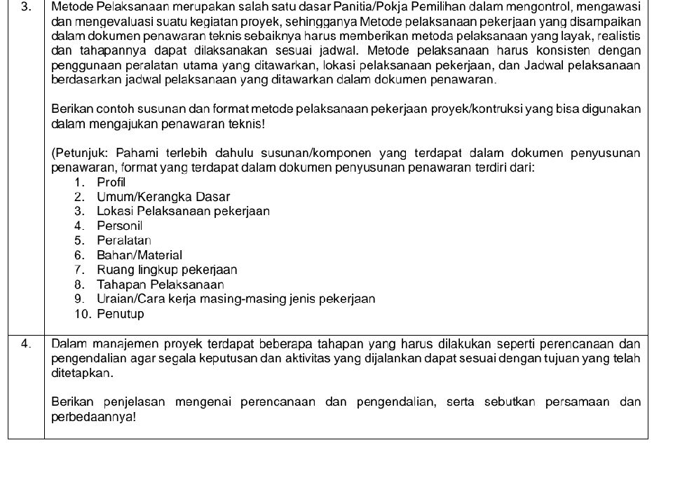 3. Berikan contoh susunan dan format metode | StudyX