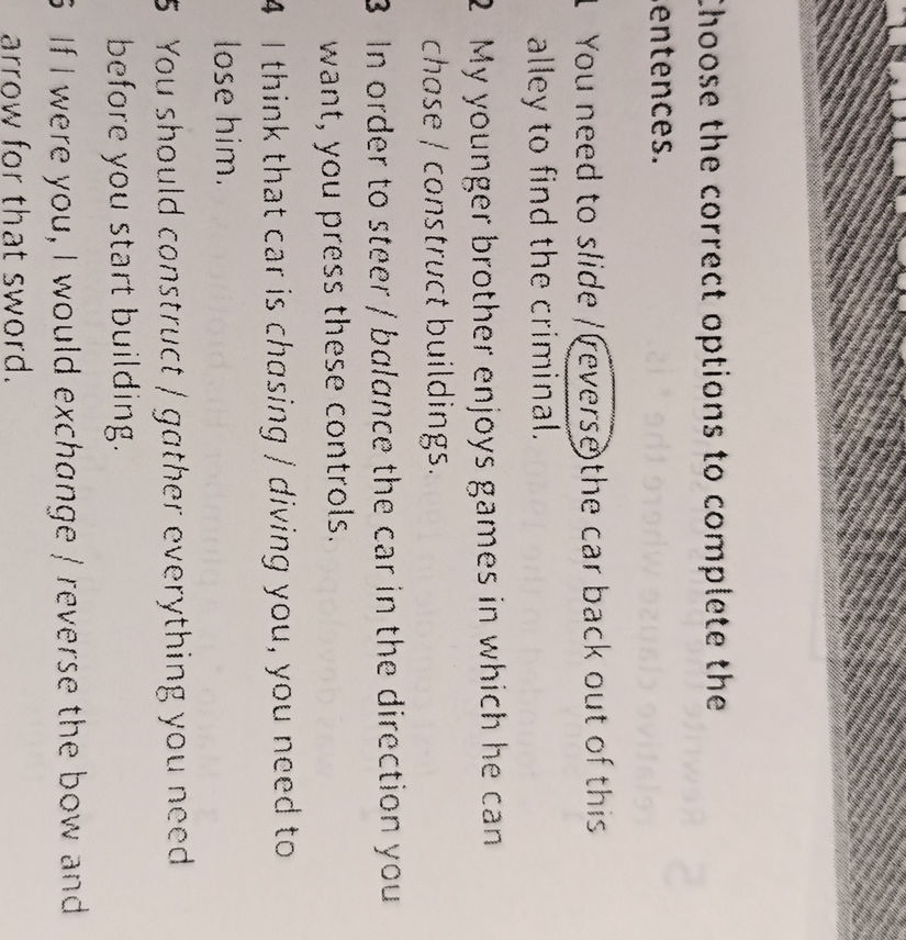 Choose the correct options to complete the | StudyX