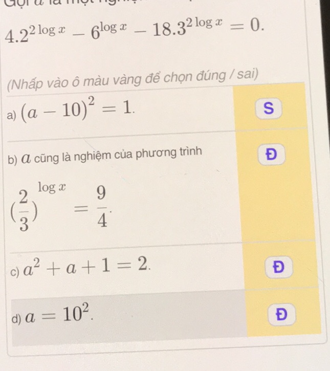$4.2^{2 ext{ log } x} - 6^{ ext{ log } x}