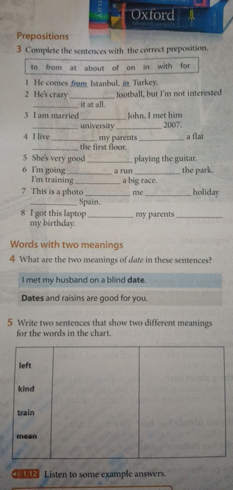 3 Complete the sentences with the correct | StudyX