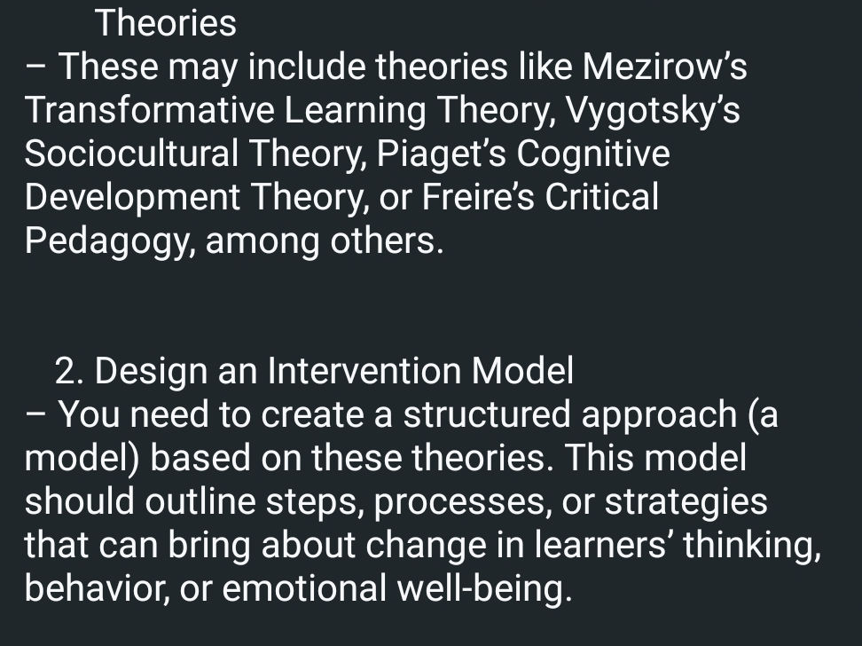 2. Design an Intervention Model - You need | StudyX