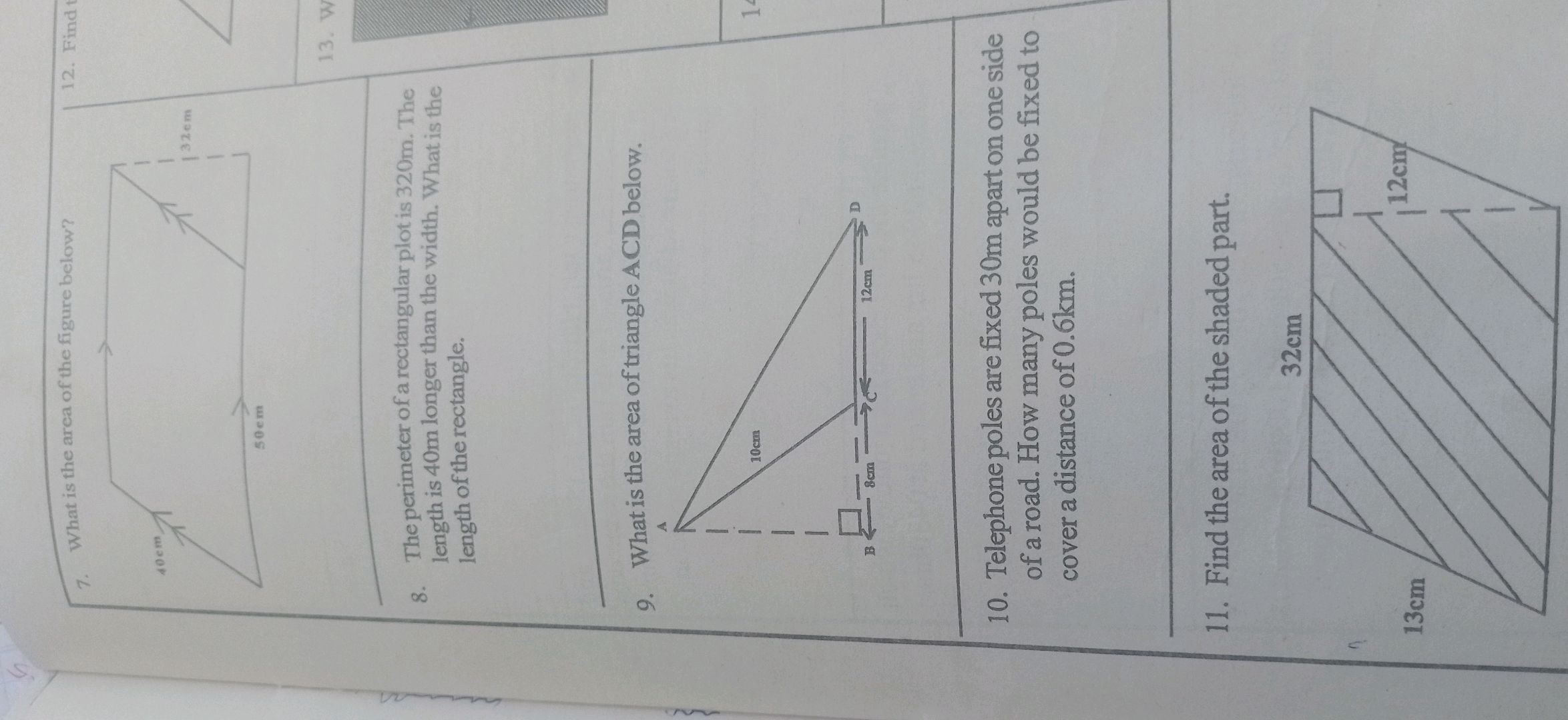 7. What is the area of the figure below? | StudyX