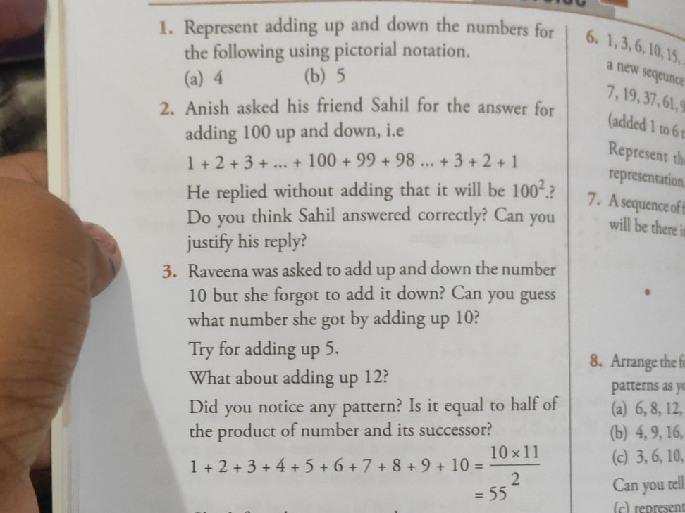1. Represent adding up and down the numbers | StudyX