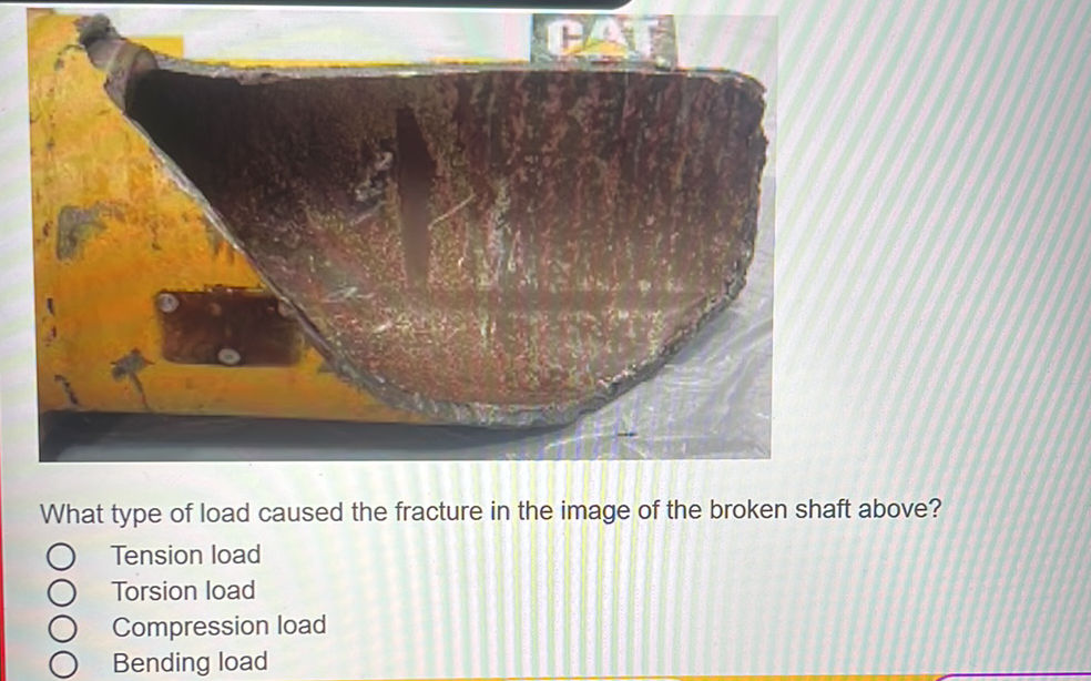 What type of load caused the fracture in the | StudyX
