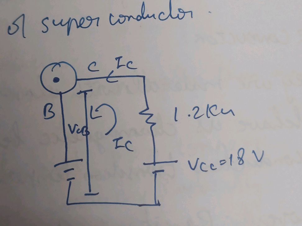 A super conductor. Circuit diagram with the | StudyX