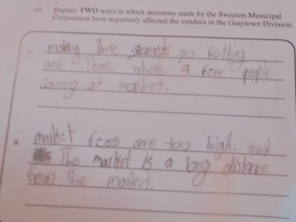 Explain TWO ways in which decisions made by | StudyX