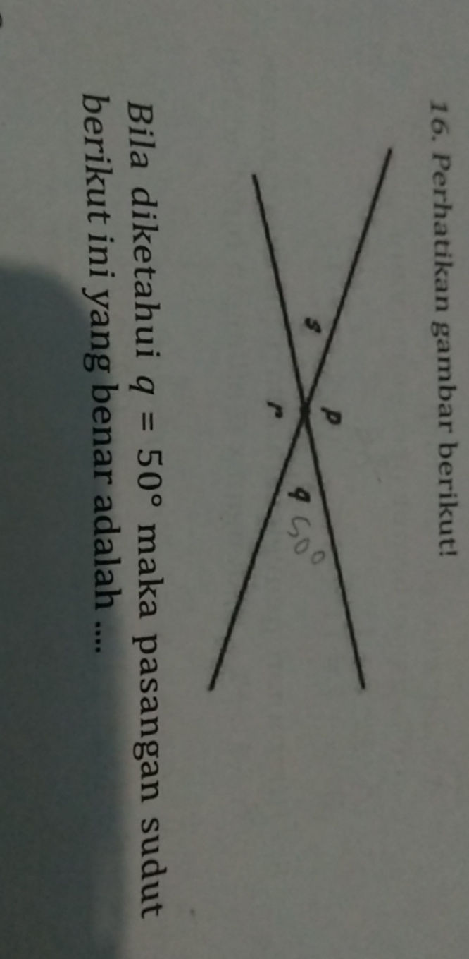 Perhatikan gambar berikut! Bila diketahui q | StudyX