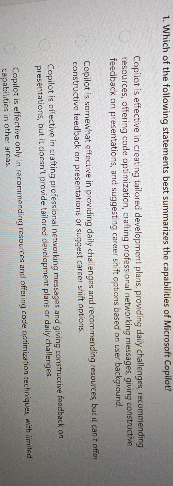 1. Which of the following statements best | StudyX