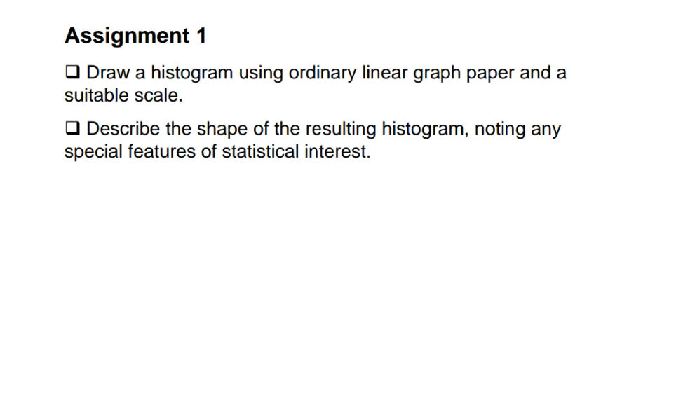 Draw a histogram using ordinary linear graph | StudyX