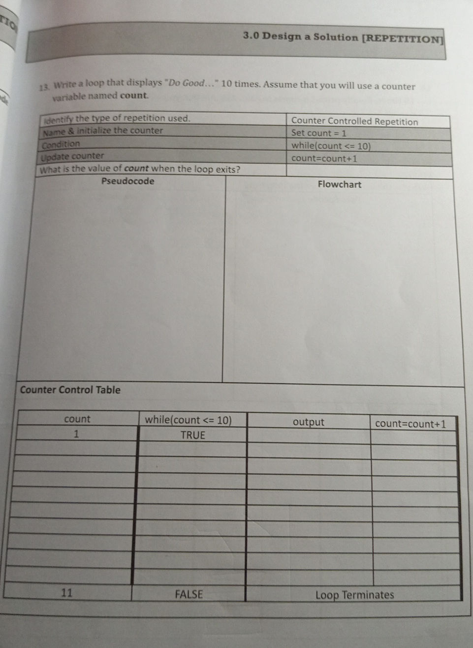 13. Write a loop that displays "Do Good..." | StudyX