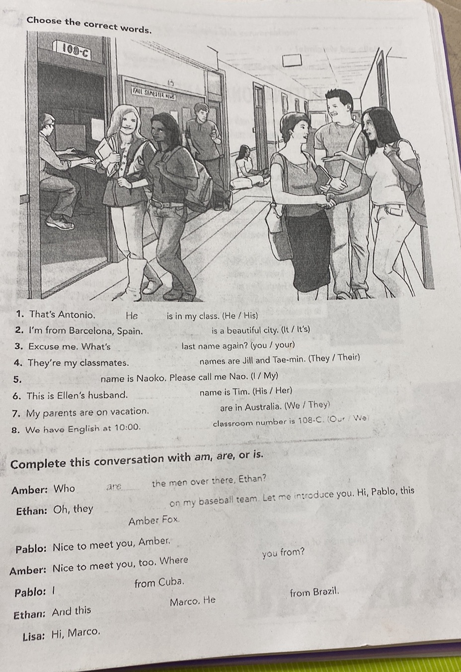 Choose the correct words. 1. That's | StudyX