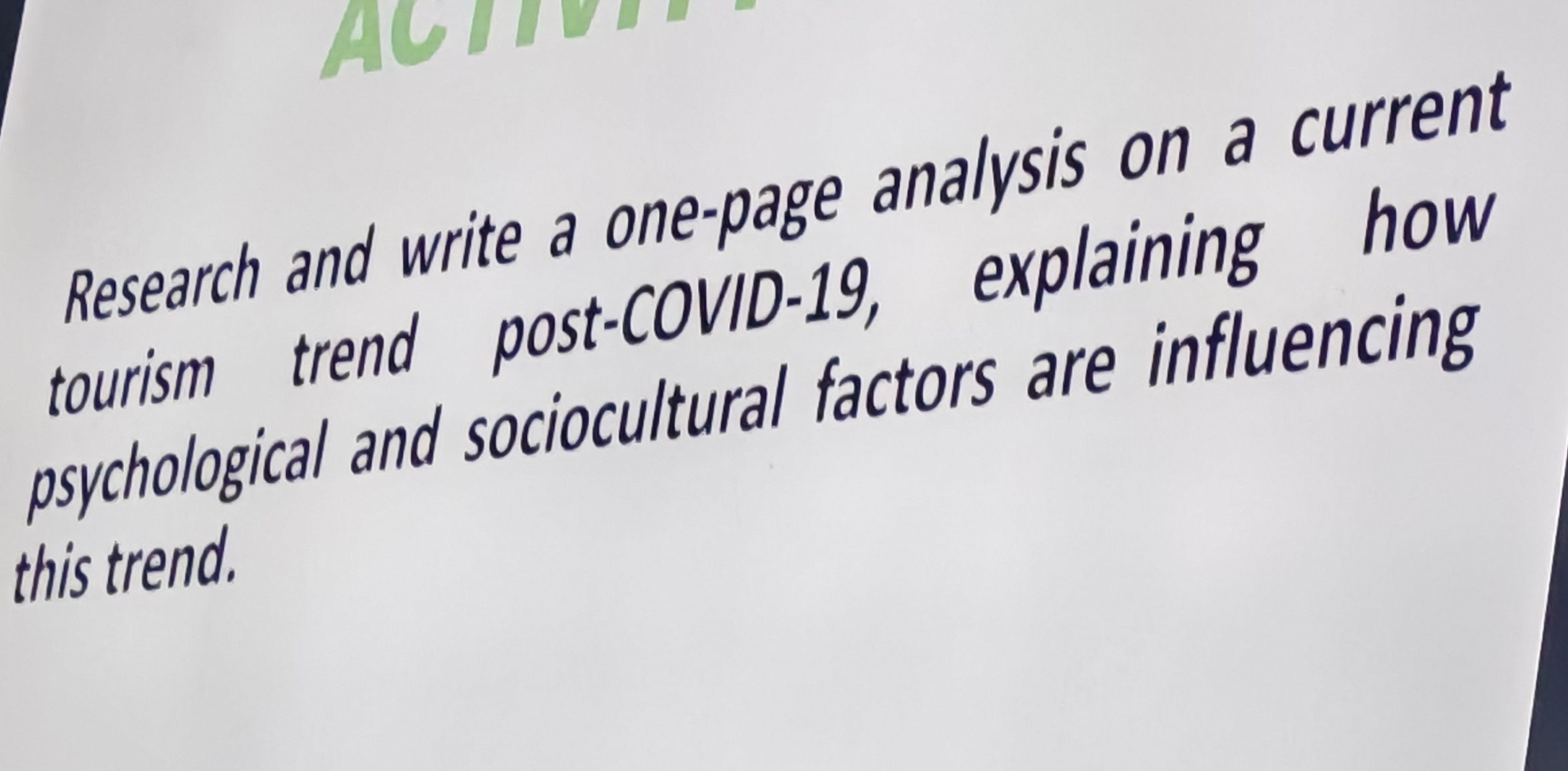 Research and write a one-page analysis on a | StudyX