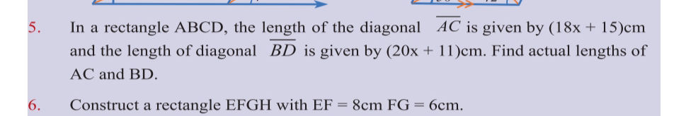 5. In a rectangle ABCD, the length of the | StudyX