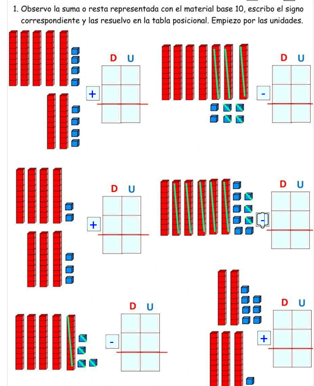 1. Observo la suma o resta representada con | StudyX