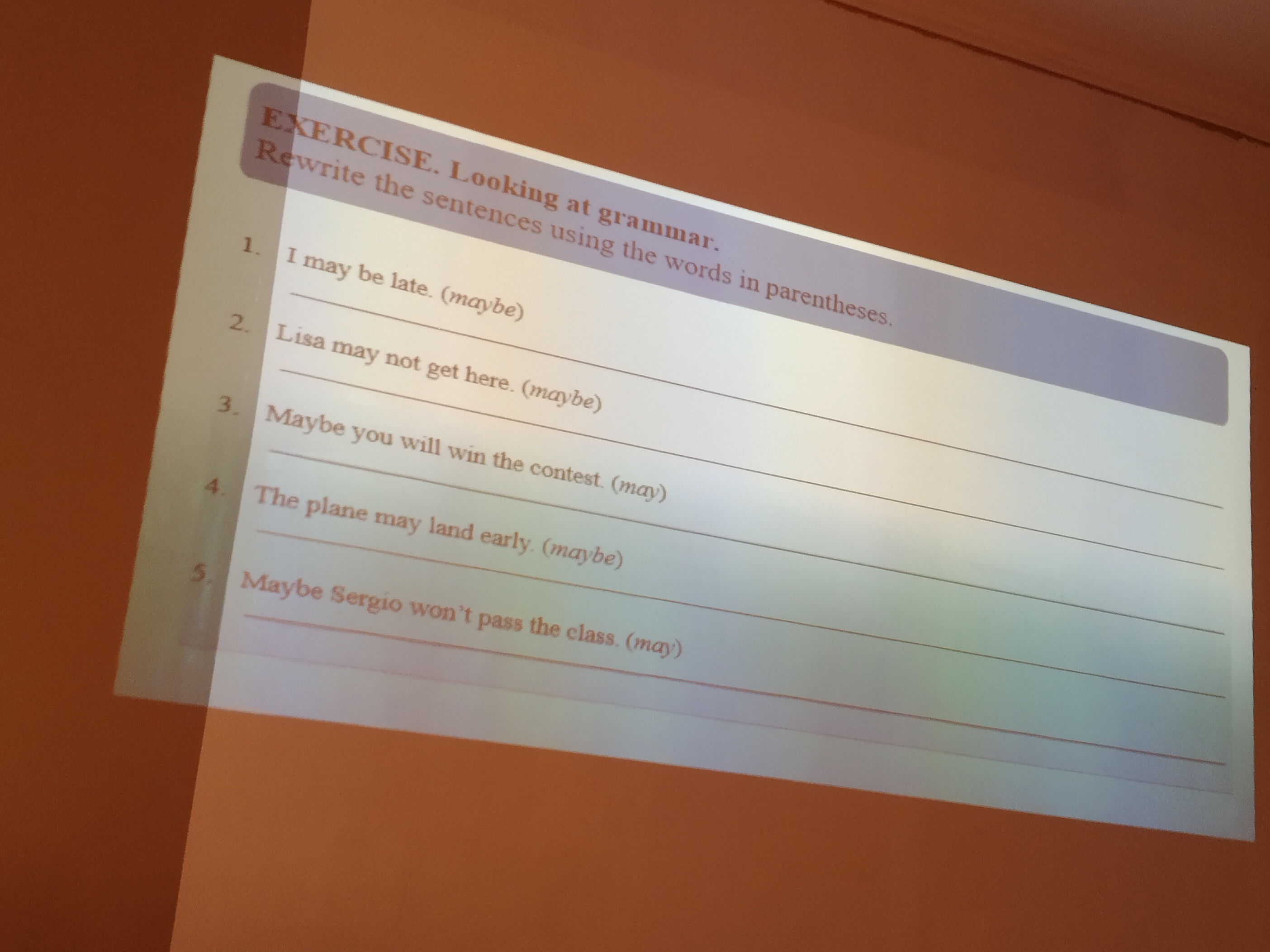 EXERCISE. Looking at grammar. Rewrite the | StudyX