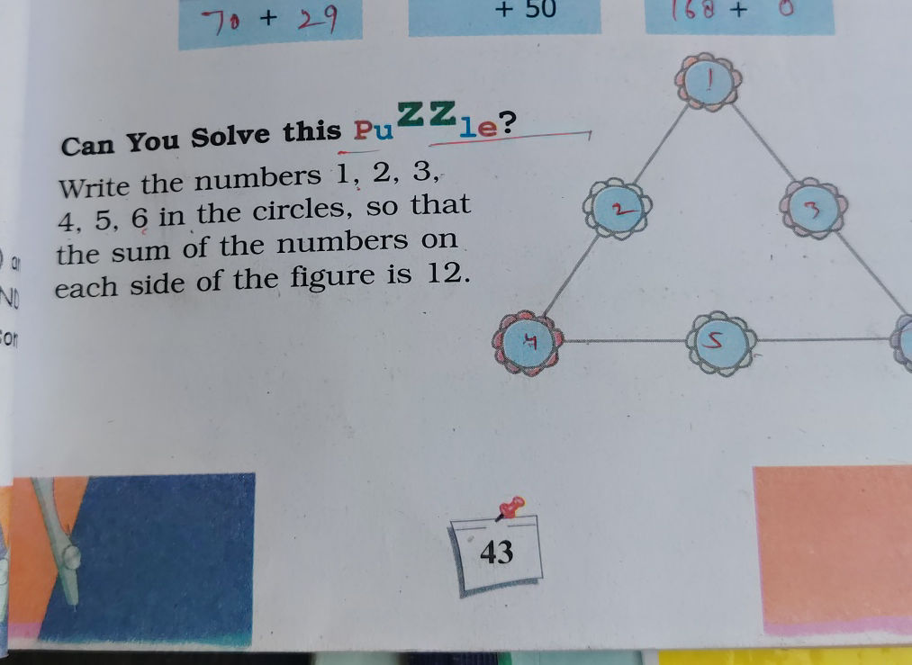 Write the numbers 1, 2, 3, 4, 5, 6 in the | StudyX