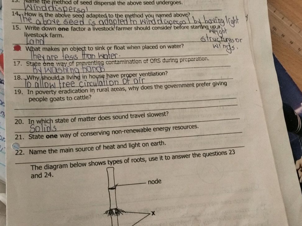 13. Name the method of seed dispersal the | StudyX