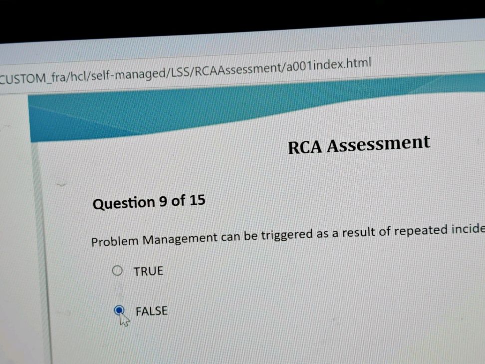 Problem Management can be triggered as a | StudyX