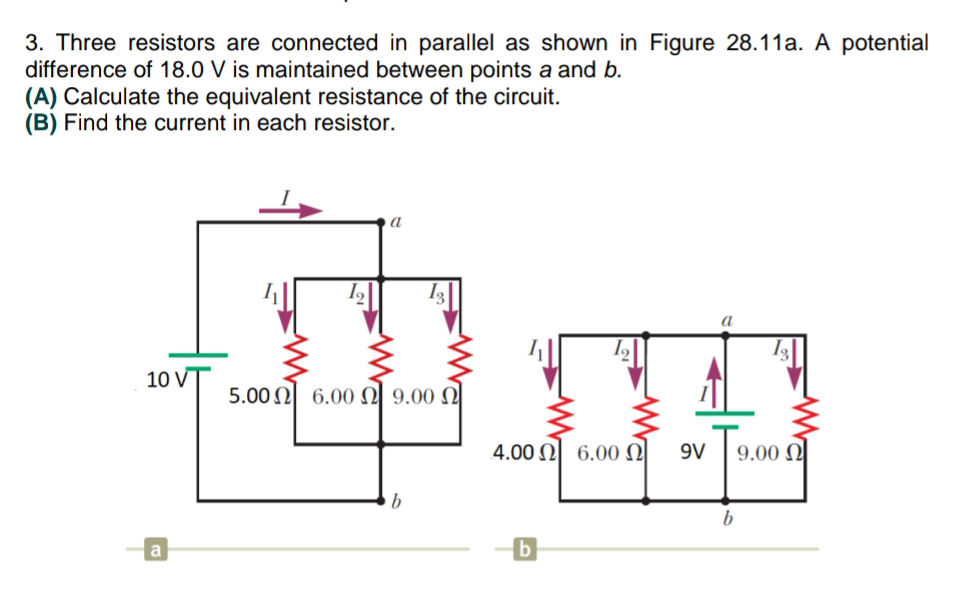 3. Three resistors are connected in parallel | StudyX
