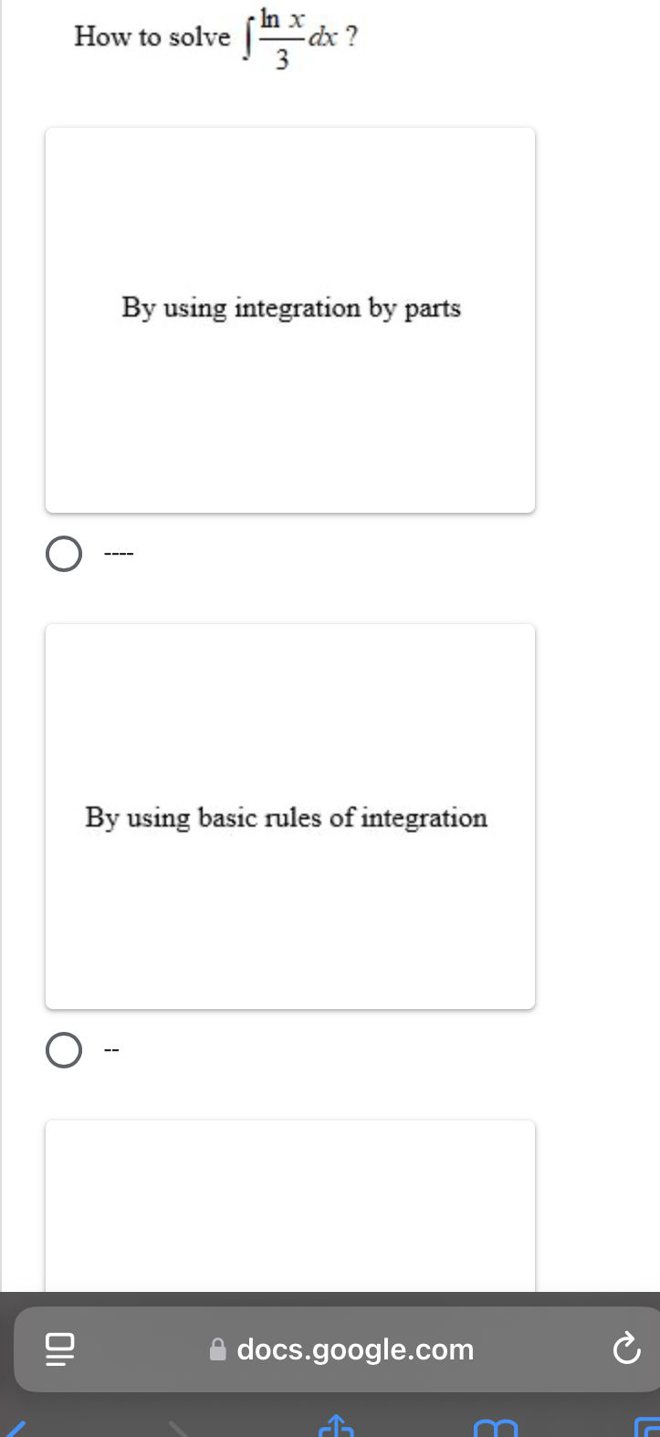 How to solve $ {ln x}{3} dx$? By using | StudyX