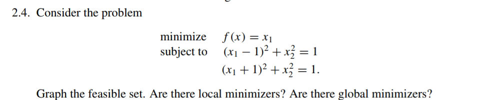 2.4. Consider the problem minimize $f(x) = | StudyX