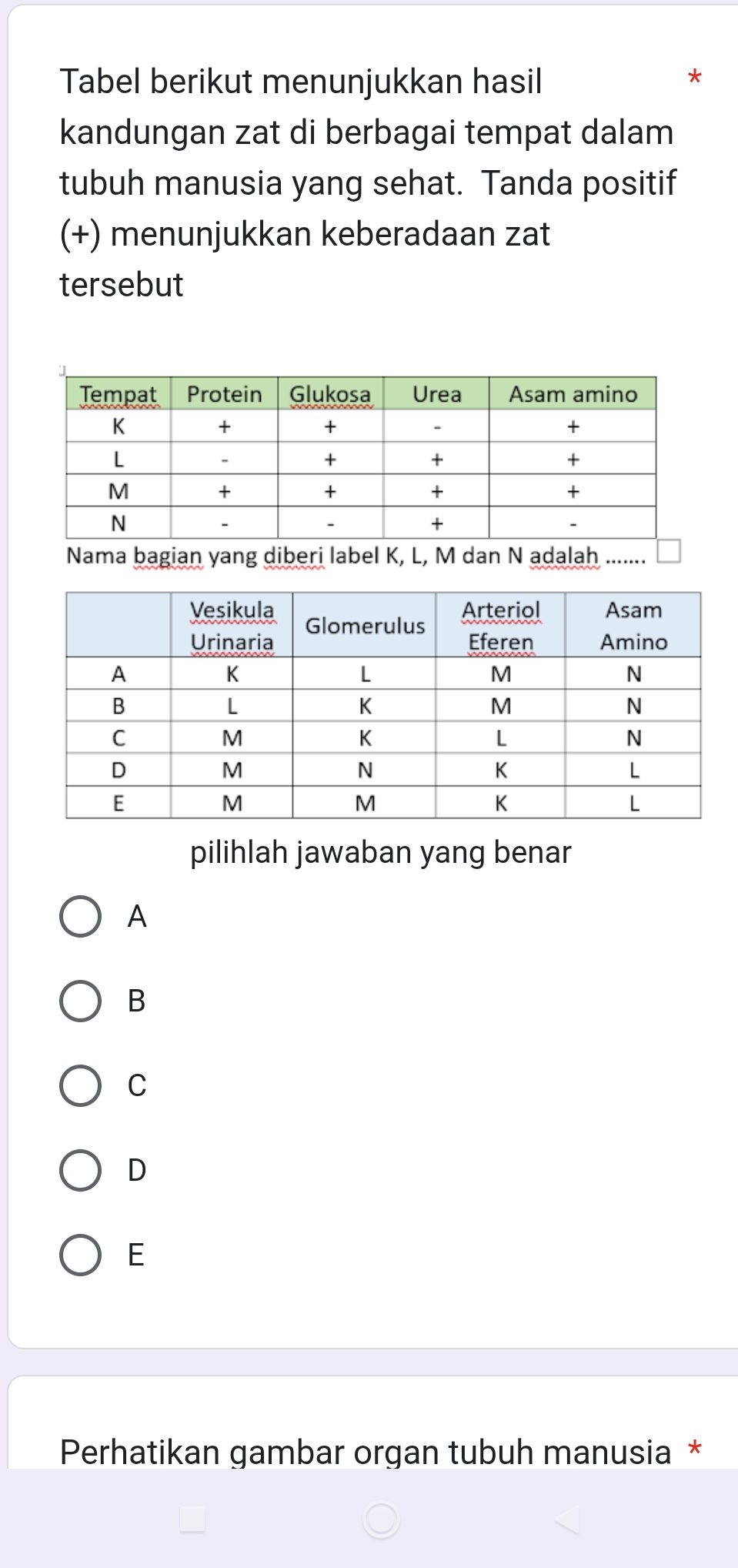 Tabel berikut menunjukkan hasil kandungan | StudyX