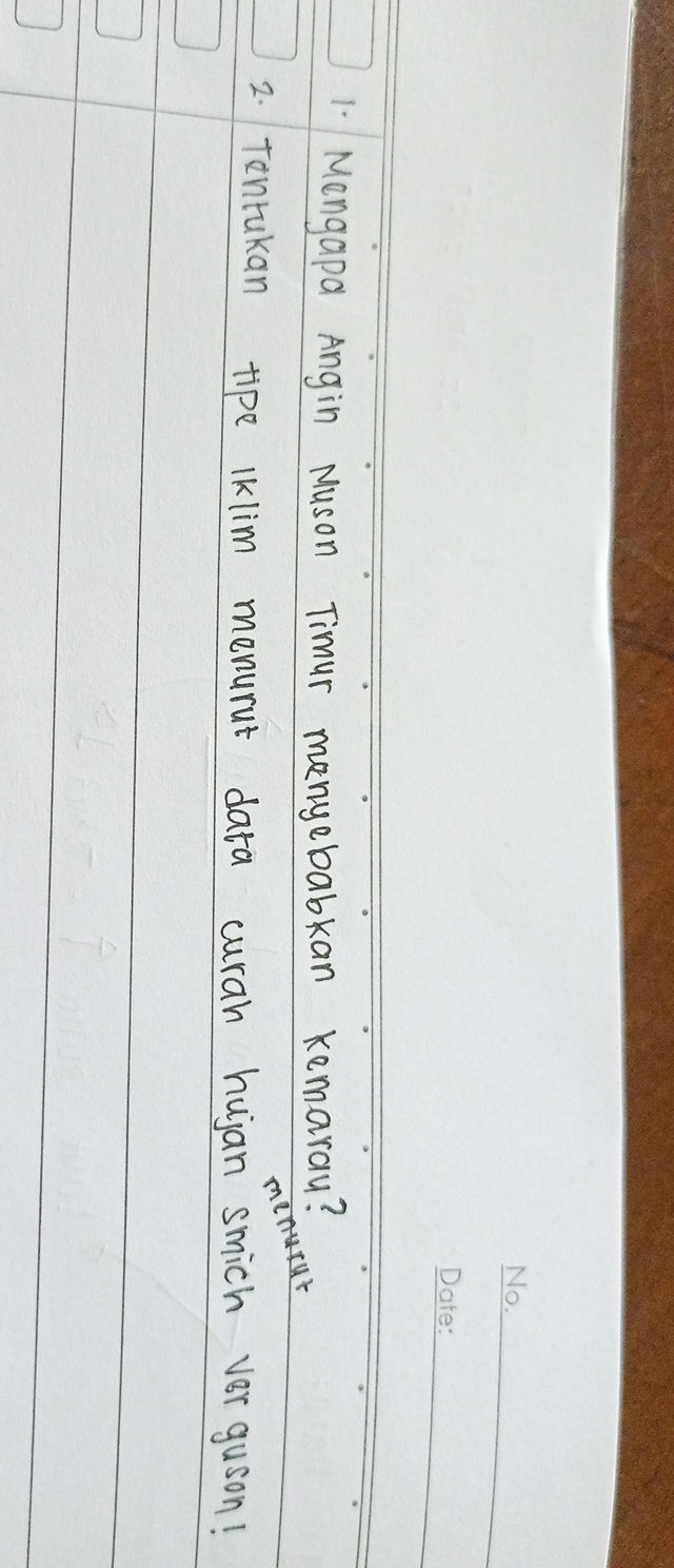 1. Mengapa Angin Muson Timur menyebabkan | StudyX